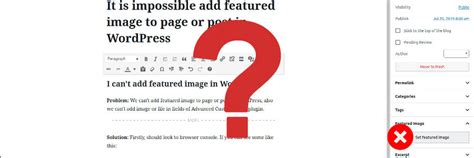 It Is Impossible Add Featured Image In WordPress HelloAdmin