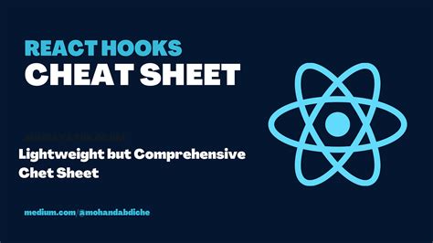 A Lightweight Yet Comprehensive Cheat Sheet For React Hooks By Mohand Amokrane Abdiche Dec