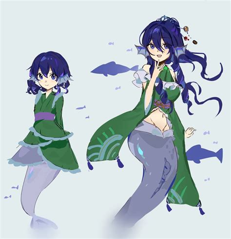 Wakasagihime Touhou Drawn By Uresimikan2222 Danbooru