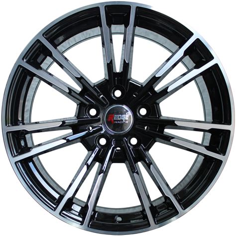 18 Inch 5x120 Frankfurt Black Machined Face Black Machined Face