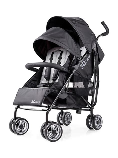 Poussette Double Pratique 3d Two Noir Hi Res