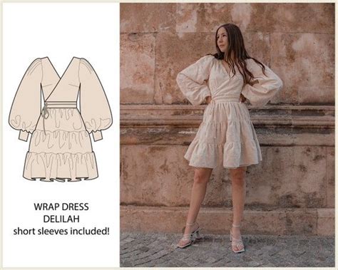 Pattern Wrap Dress Delilah Thisiskachi Etsy Fashion Sewing Sewing