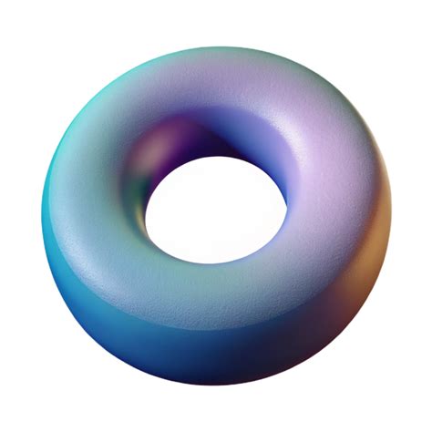 Impressive Traditional Gradient Mesh Torus With Smooth Surface Cutout High Resolution 57154165 Png