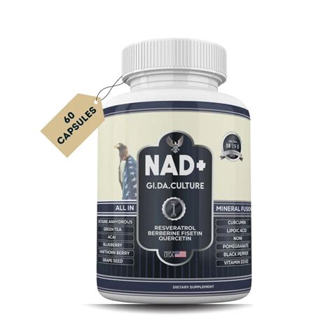 Nad Resveratrol Supplement Energy Brain And Healthy Aging 60 Capsules