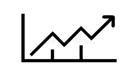 Increasing Line Graph Icon Data Chart Rising Trend Graphic Vector Design Generative Ai Stock