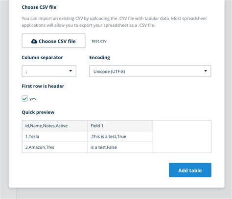 Import Csv With A In The Text Feedback Baserow