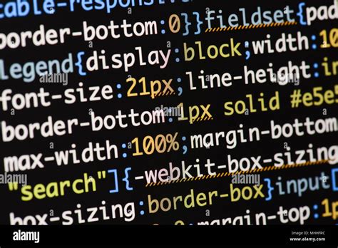 Real Css Code Developing Screen Programing Workflow Abstract Algorithm