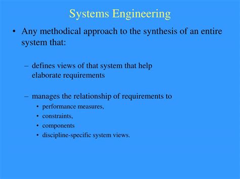 Ppt Systems Engineering Foundations Of Software Systems Integration
