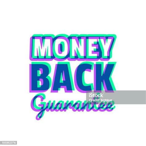 환불 보장 흰색 배경에 두 가지 색상이 오버레이된 아이콘 3차원 형태에 대한 스톡 벡터 아트 및 기타 이미지 3차원 형태 가격 개념 Istock