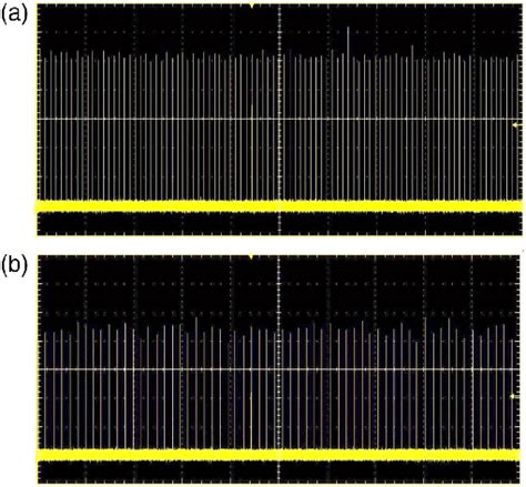 Oscilloscope Traces Of The Pulse Trains From The Ybcngs Microchip