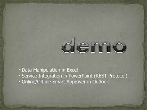 Developing For Office Using Vsto Ppt