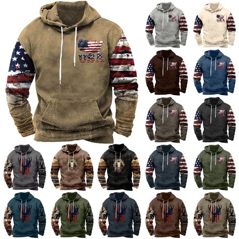Ddapj Pyju Big And Tall Novelty Hoodies For Men Fall Fashion Pullover