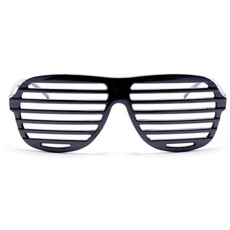 Black Slatted Glasses Fancy Dress Accessories Funny Glasses Novelty
