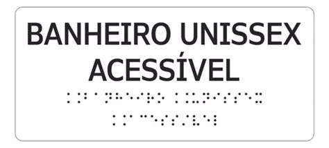 Placa Braile 20x9 Sanitário Unisex Alto Relevo Acessível Mercadolivre