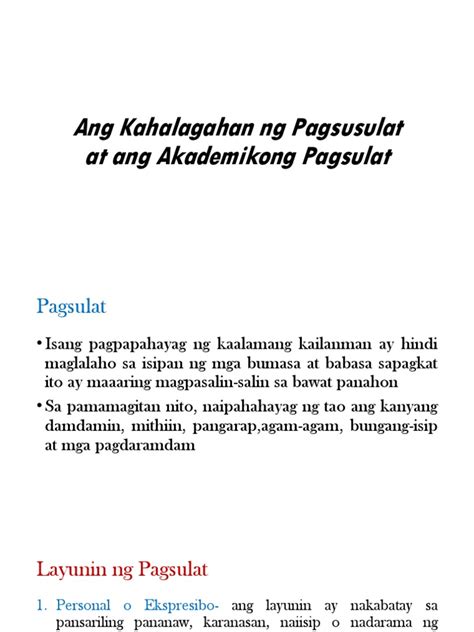 10 Halimbawa Ng Akademikong Sulatin