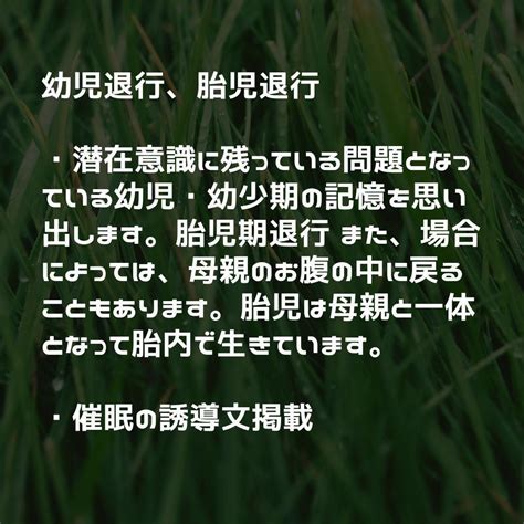 幼児退行・胎児退行催眠 注文 講習会text ヒプノセラピスト 催眠療法士 養成講座