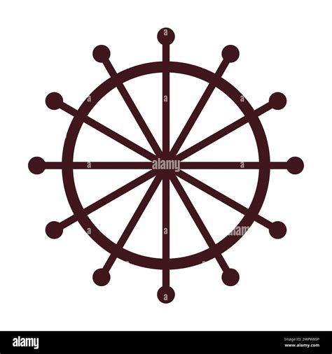 Ship Wheel Icon Stock Vector Image Art Alamy