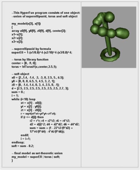 Sample Hyperfun Model And Its Polygonized Surface Download Scientific