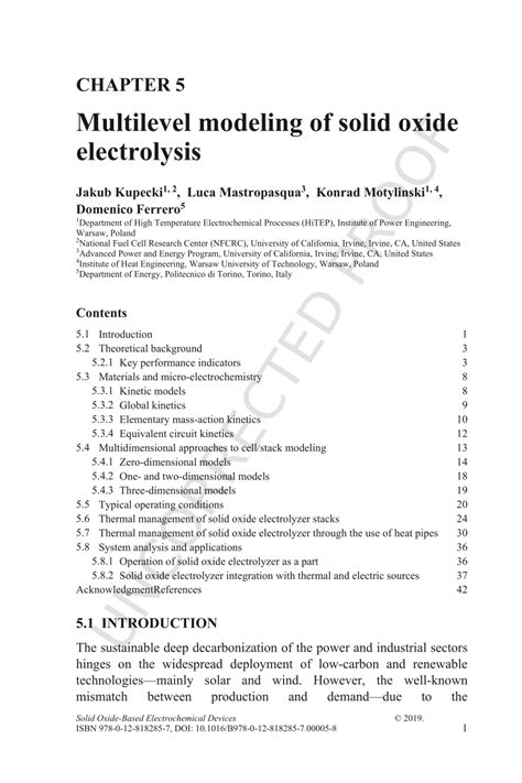Pdf Multilevel Modeling Of Solid Oxide Electrolysis