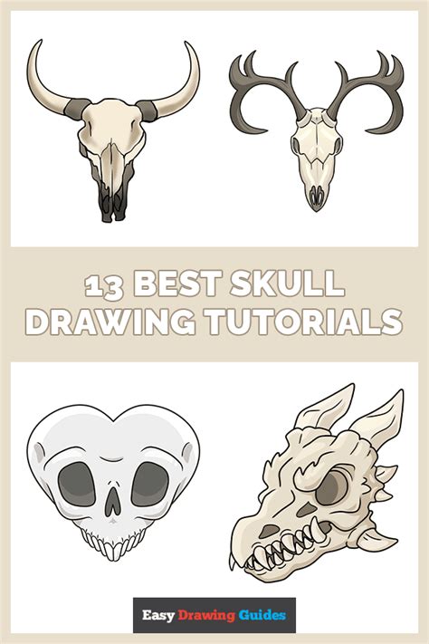 13 Easy Skull Drawing Tutorials