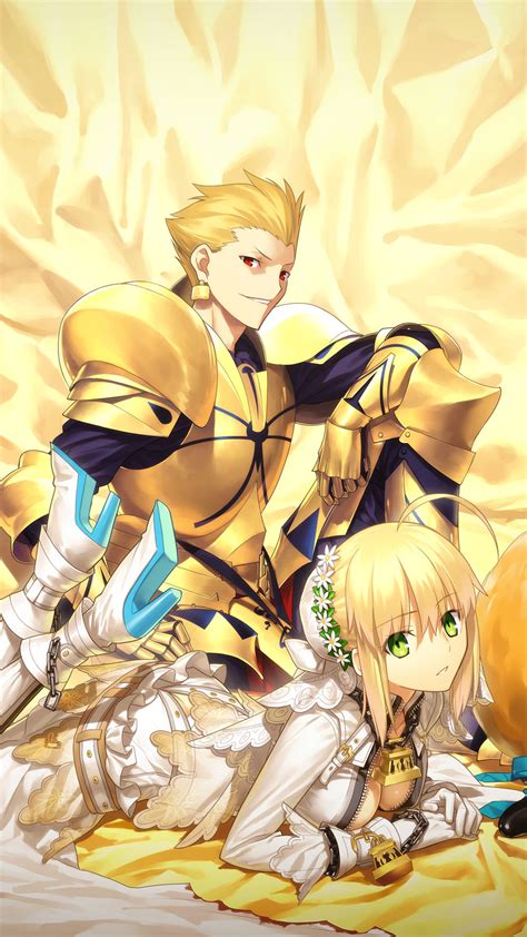 Fatestay Nightfateextra【セイバーギルガメッシュ】iphone6 Plus（1080×1920） 壁紙