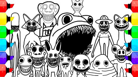Zoonomaly Coloring Pages How To Color All New Bosses And Monsters Youtube
