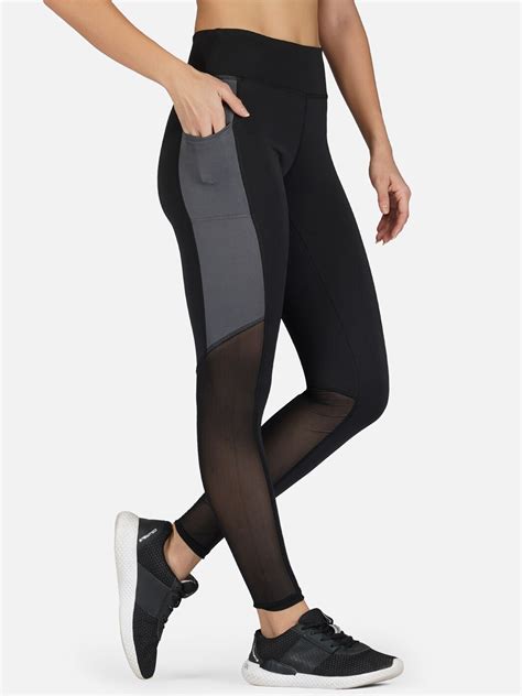 Buy Imperative Women Black Colourblocked Slim Fit Tights Tights For