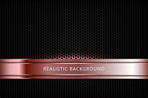 로즈 골드 3d 추상중복 치수 에 블랙 육각 식 텍스처 배경 사실적인 중첩 레이어 텍스처와 라이트 요소 장식 0명에 대한 스톡 벡터 아트 및 기타 이미지 Istock