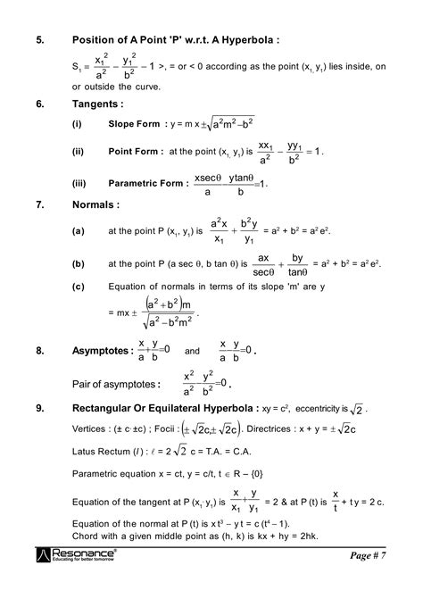 Maths Jee Formulas Pdf