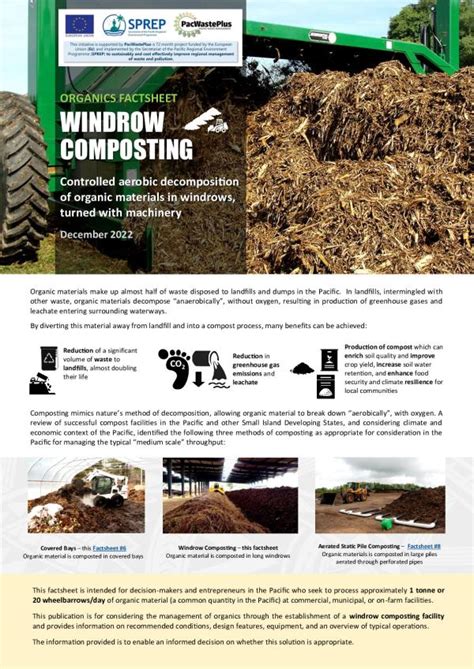 Organics Factsheet Windrow Composting