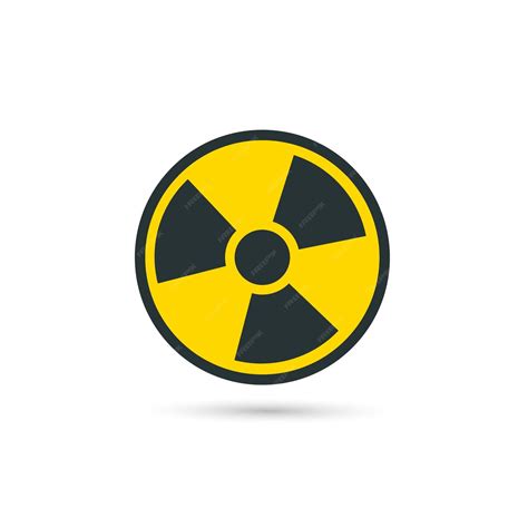 Signe De Cercle Jaune Davertissement Radioactif Symbole Vectoriel D