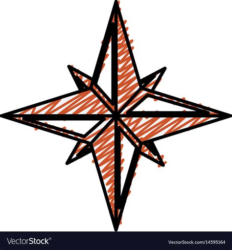Navigation Star Icon Royalty Free Vector Image