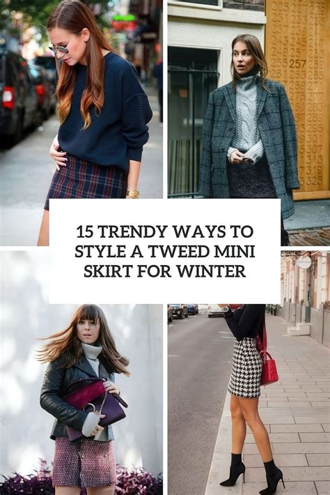 15 Trendy Ways To Style A Tweed Mini Skirt For Winter Styleoholic