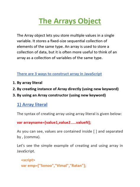 8 Arrays Shreenotes Pdf Parameter Computer Programming