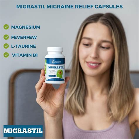 Migrastil Migraine Relief Capsules 60 Ct Natural Vegetarian