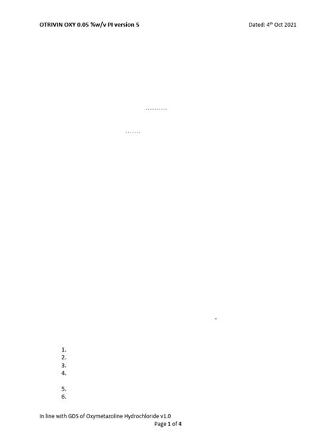 Otrivin Oxy Nasal Spray Guide Pdf Clinical Medicine Medicine