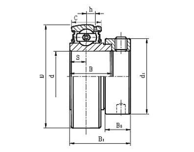 SA205-15G SA Light Duty Eccentric Locking Collar Type Ball Bearing ...
