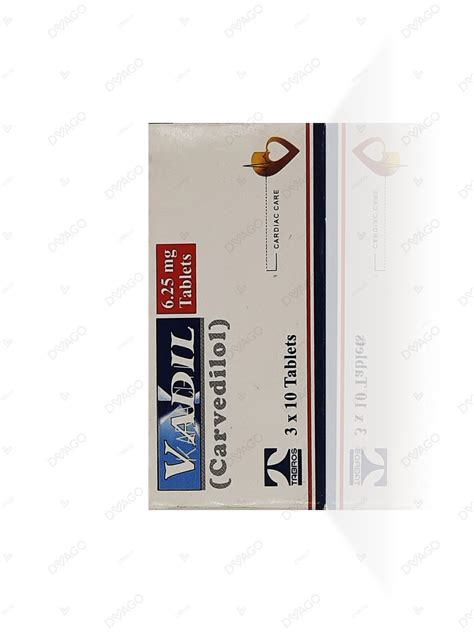 Vadil Tablets 6 25 Mg Buy Online At Dvago®