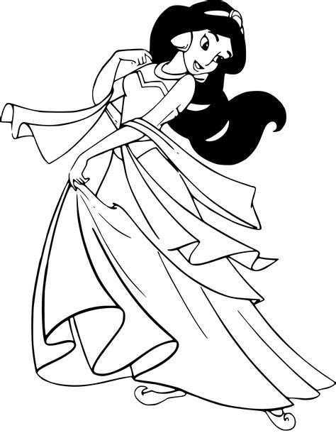 Disney Princess Coloring Pages Jasmine
