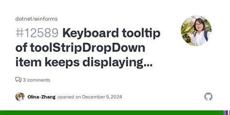 Keyboard Tooltip Of Toolstripdropdown Item Keeps Displaying When Tab To