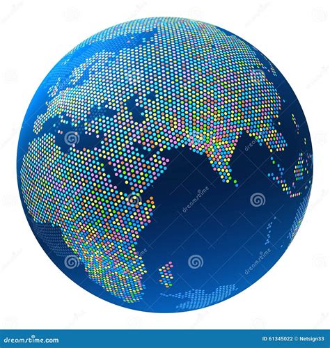 Globe Abstract Dotted Colourful Stock Illustration Illustration Of