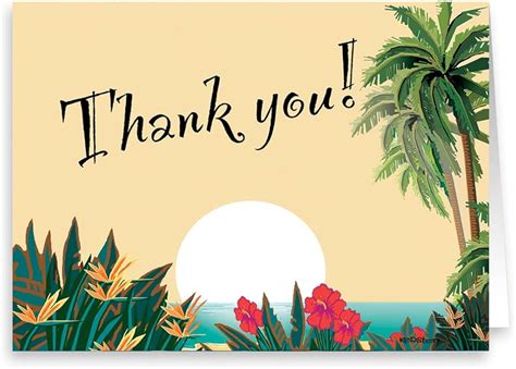 Editable Luau Birthday Thank You Card Girl Hawaiian Birthday Thank Worksheets Library
