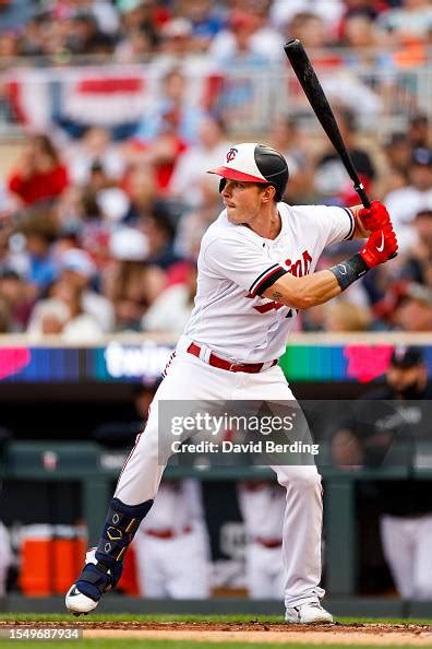 Max Kepler Of The Minnesota Twins Takes An At Bat Against The Kansas