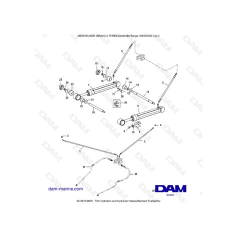 Exploded View Bravo X Three Actuators Dam Marine