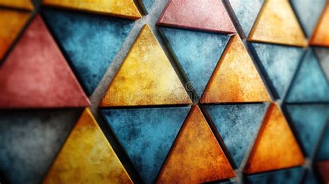 Pastel Colored Triangles Tiles Abstract 3d Wall Texture Background