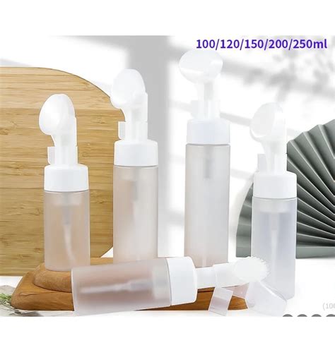 100ml120ml150ml200ml 플라스틱 반투명 병 실리콘 포밍 펌프 브러시 페이셜 클렌저무스비누마사지 스킨 케어 포장pump Manufacturerpump