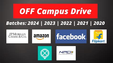 OFF CAMPUS DRIVE Jobs And Internships Batches 2024 2023 2022