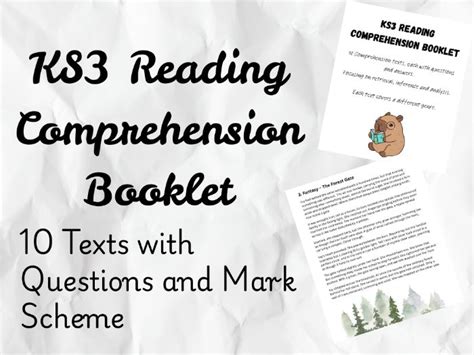 Ks3 Reading Comprehension Booklet 10 Engaging Passages With Questions Teaching Resources