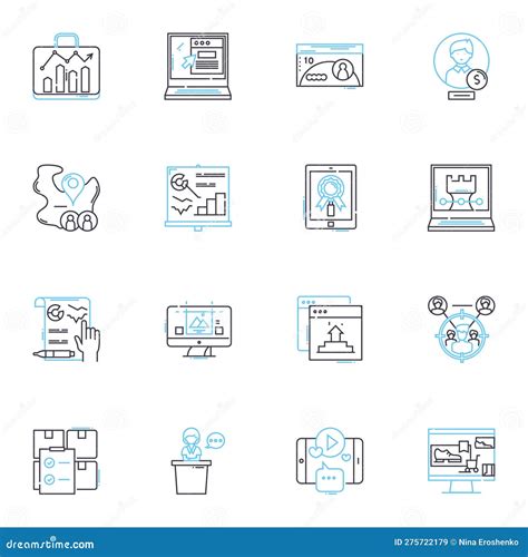 It Support Linear Icons Set Technical Nerk Cybersecurity Troubleshooting Software Hardware