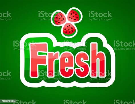 흰색 배경 벡터 포스터에 고립 된 신선한 단어 3d 만화 문구 텍스트 아이콘 스티커 여름 시즌 신선도 개념 웹 배너 템플릿